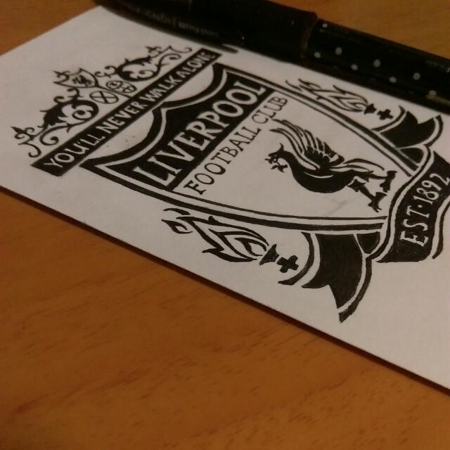 Liverpool FC hand-drawn bookmark, Hobbies & Toys, Stationery & Craft ...