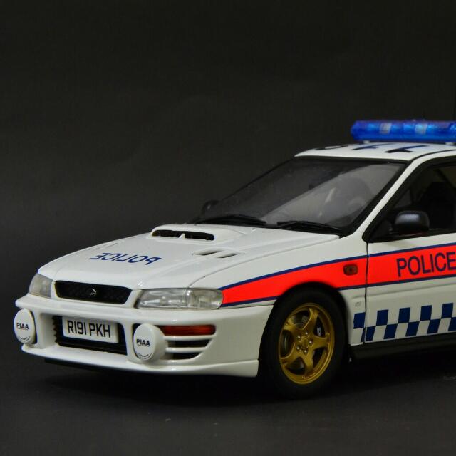1/18 Autoart Subaru WRX Police Car Set (UK & Japan Police), Everything ...