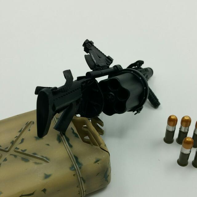 (Reserved)1/6 12" Figure MGL -140 Grenade Launcher Rifle Gun (Black ...