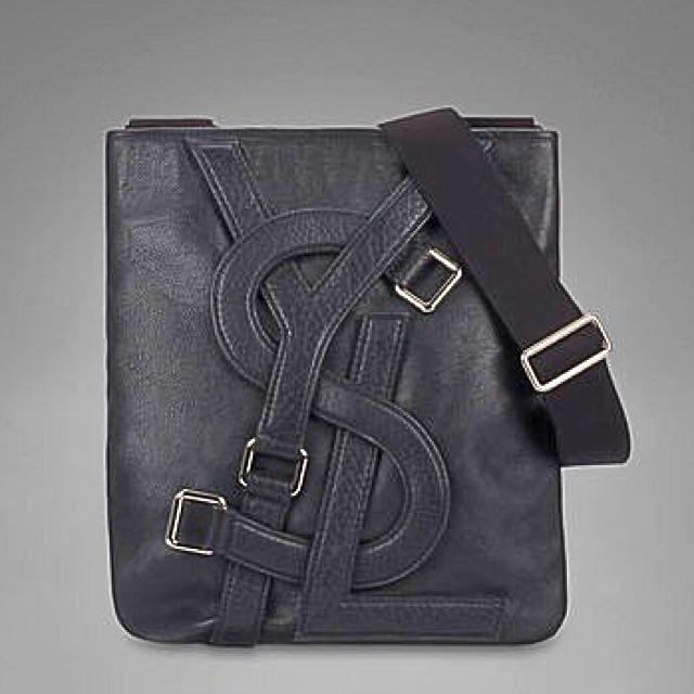 Authentic YSL Vavin Small Leather Messenger Black Bag, Luxury on Carousell