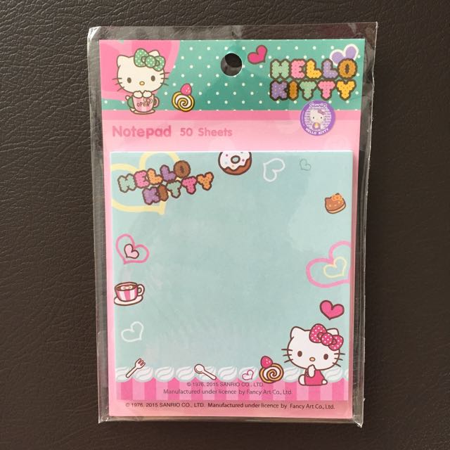 Hello Kitty notepad (50 sheets), Hobbies & Toys, Stationery & Craft ...