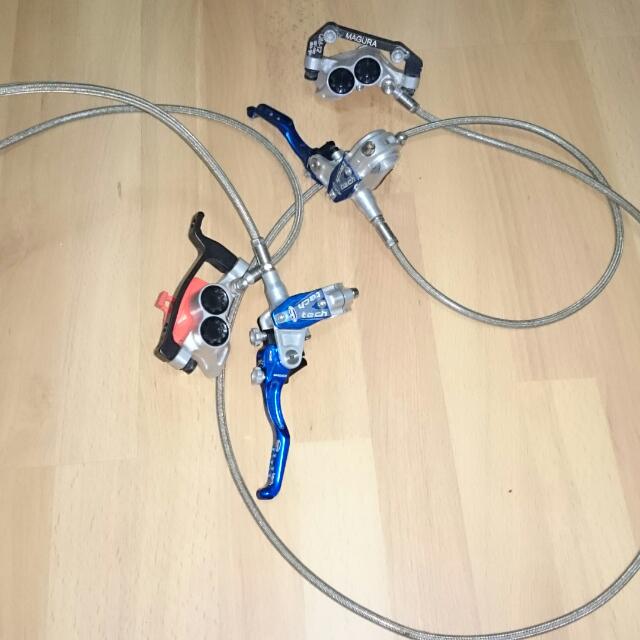 Hope Tech M4 Evo Disc Brakes, Sports Equipment, Bicycles & Parts, Parts ...
