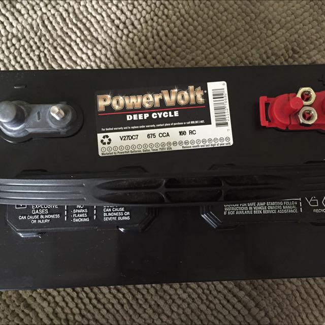 Marine deep cycle battery M27 (IUSA), Car Accessories on Carousell
