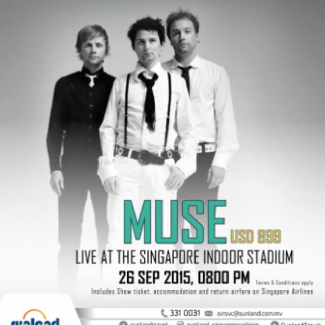 MUSE LIVE IN SINGAPORE ETICKET, Tickets & Vouchers, Event Tickets on ...