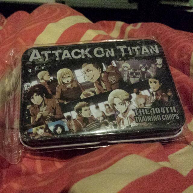 Attack on Titan Tin Box, Hobbies & Toys, Memorabilia & Collectibles ...