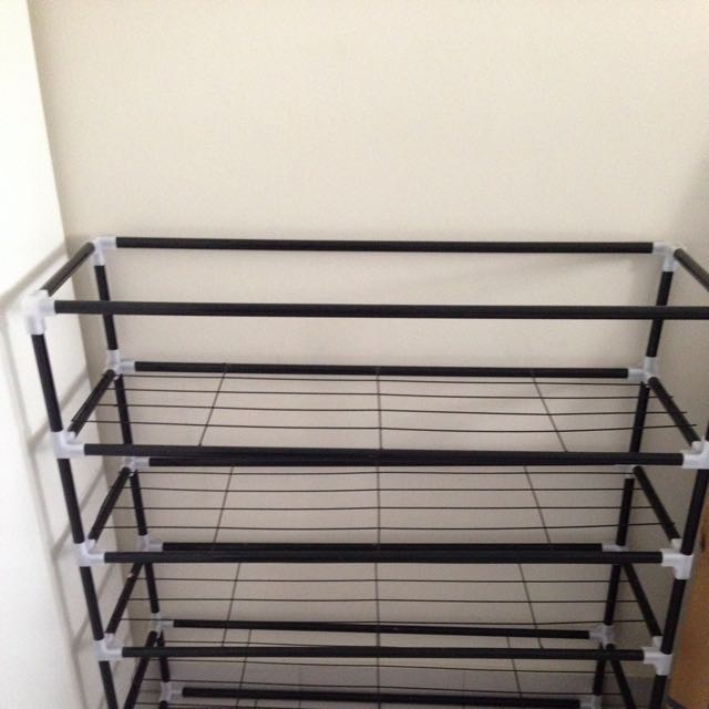 Metal Frame Shoe Rack, Furniture & Home Living, Furniture, Shelves ...