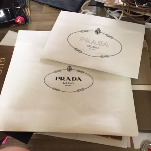 Prada Paper Bag, Luxury, Bags & Wallets on Carousell
