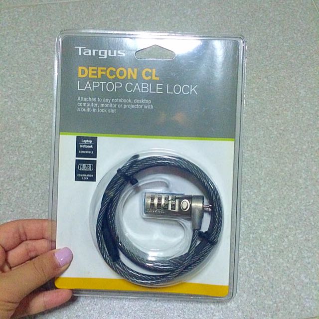 Targus Defcon cl laptop cable lock, Computers & Tech, Parts ...
