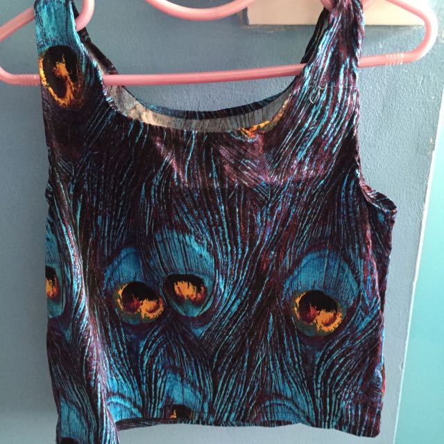 Peacock Top., Women's Fashion, Tops, Sleeveless on Carousell