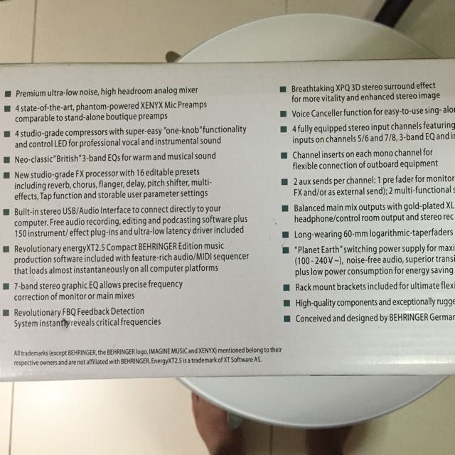 Zenyx Behringer X1222USB Audio Mixer With FX and USB, Hobbies & Toys ...