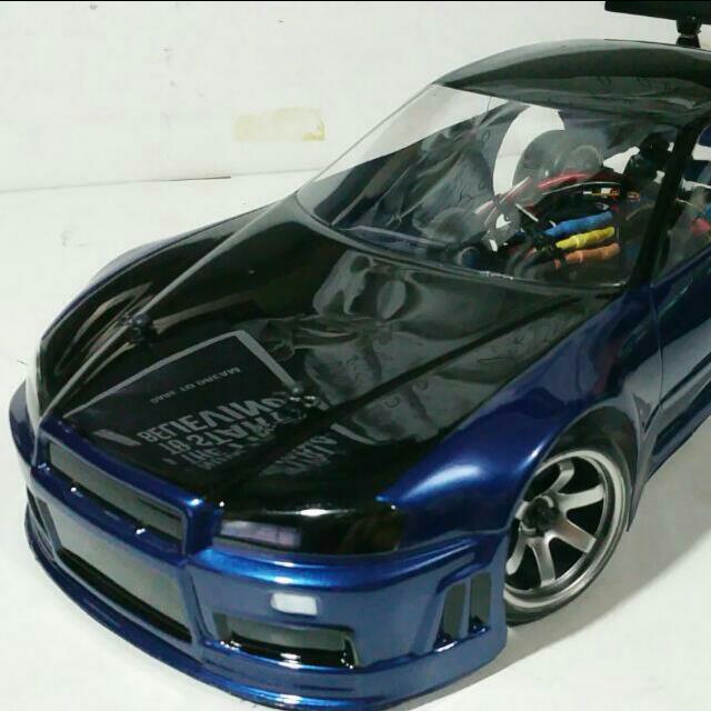 [Sale! $110] Nissan GTR R34 Skyline 1/10 RC Body Shell, Hobbies & Toys ...