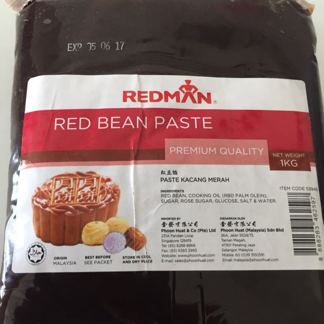 Red Man Phoon Huat Red Bean Paste 1KG, TV & Home Appliances, Kitchen ...