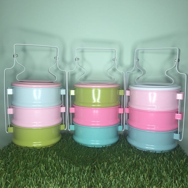 3 Layered Multi Color Vintage Inspired Tiffin, Home Appliances on Carousell