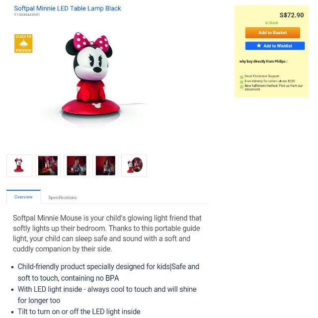Philips Disney Night Light For Kids, Babies & Kids, Babies & Kids ...