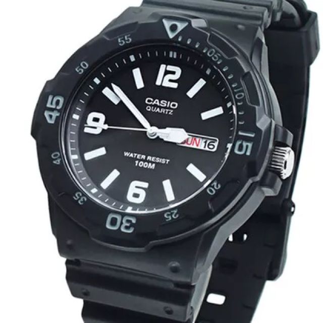 卡西歐CASIO 雙日曆 夜光 100M防水運動潛水錶 CASIO double waterproof sport diving 100M ...