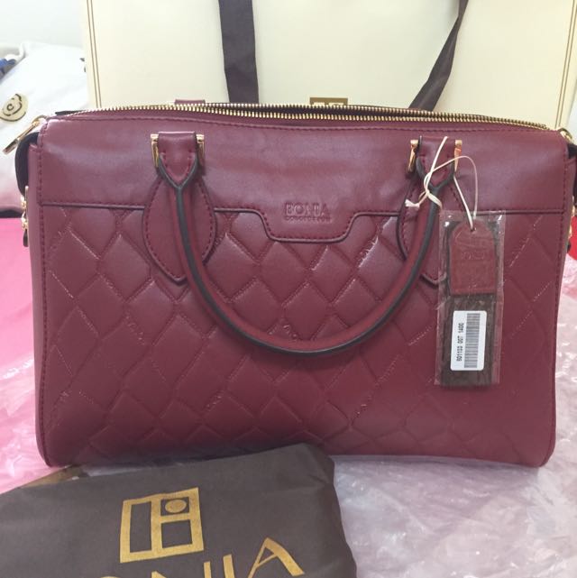 Authentic Red BONIA handbag, Luxury on Carousell
