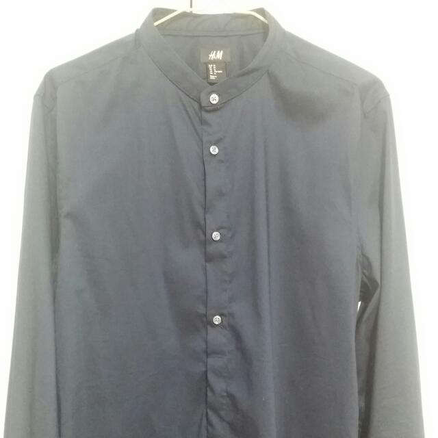 HNM Men Smart Long Sleeve Shirt, Men's Fashion, Tops & Sets, Formal ...