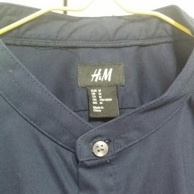 HNM Men Smart Long Sleeve Shirt, Men's Fashion, Tops & Sets, Formal ...