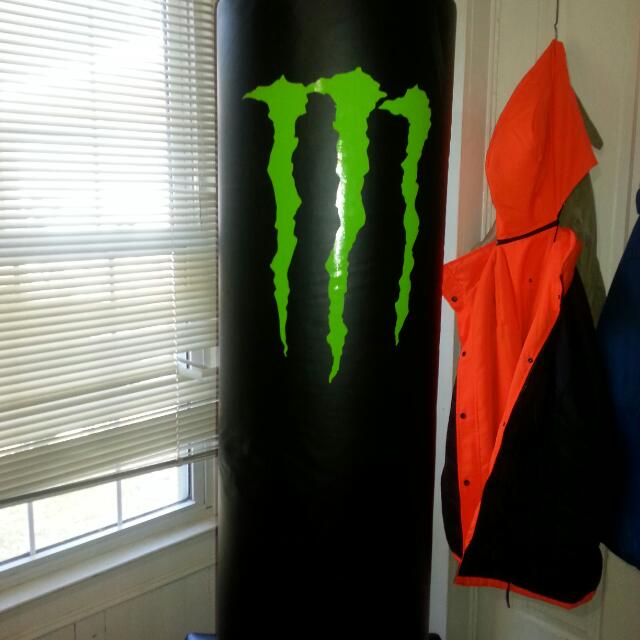 Monster Energy Punching Bag For Display Only, Sports Equipment on Carousell