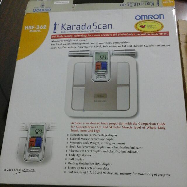 OMRON Karada Scan Weighing Scale, Everything Else on Carousell