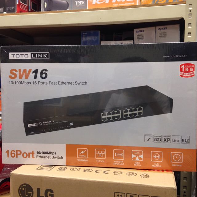 [網路相關]totolink Sw16 16阜乙太網路交換器 家具及居家用品 安全及門鎖 安全系統及閉路電視在旋轉拍賣