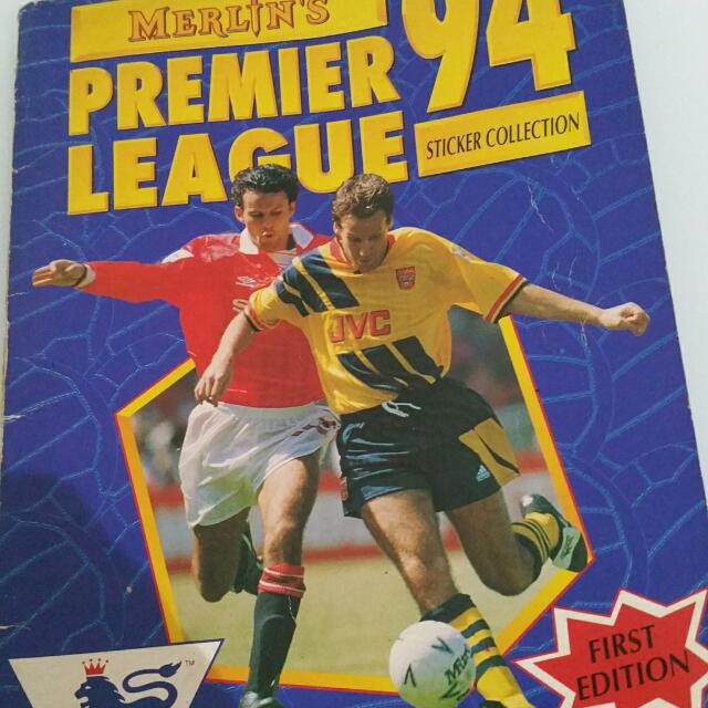 Merlin's FIRST Edition English Premiere League Sticker Book 1994 ...