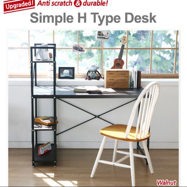 H Type Desk, Furniture & Home Living, Furniture, Tables & Sets on Carousell