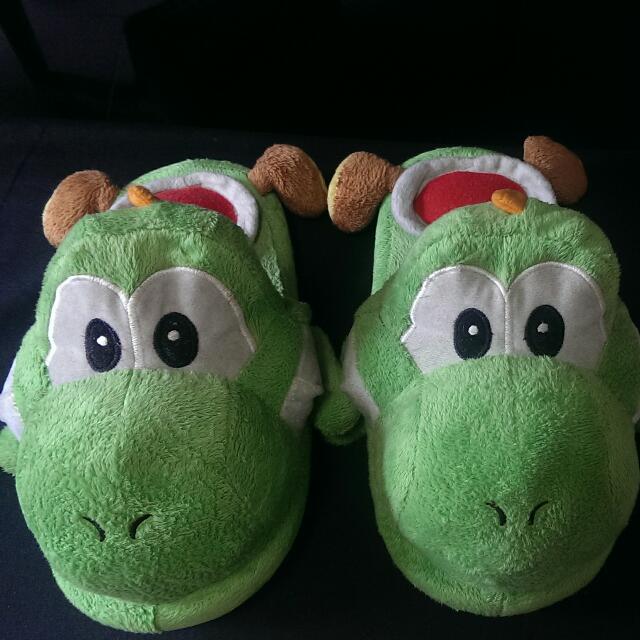 [Super Mario Yoshi Plushie Bedroom Slippers], Hobbies & Toys, Toys ...