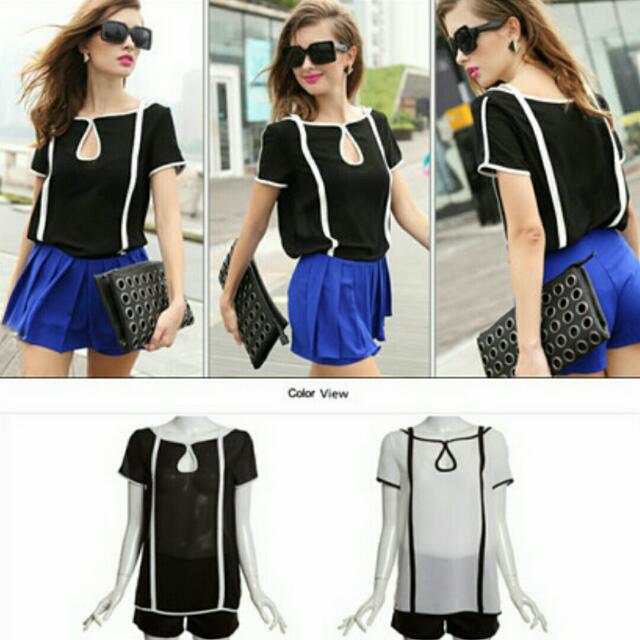 Chiffon Tear Drop Top, Women's Fashion, Tops, Blouses on Carousell