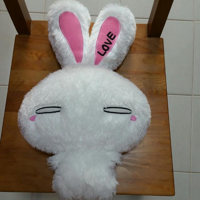 Pink LOVE Bunny Rabbit Plush Doll / Japan Chara Hiroba FuRyu Doll ...
