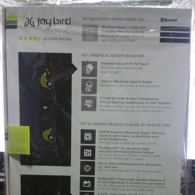 Jaybird Bluebuds X Bluetooth Buds(BNIB), Computers & Tech, Parts ...