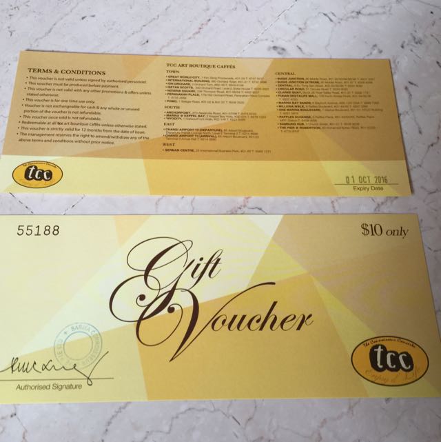 TCC Gift Voucher, Tickets & Vouchers, Vouchers on Carousell