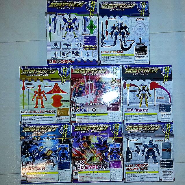 Bandai Set of 8pcs LBX Little Battler Experience Action Figures(Whole ...