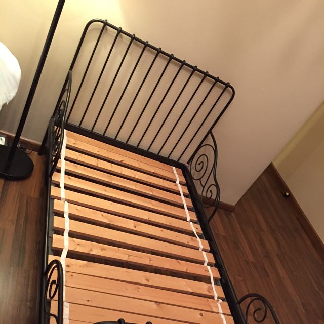 IKEA Extendable Metal Bed Frame Only, Furniture & Home Living ...