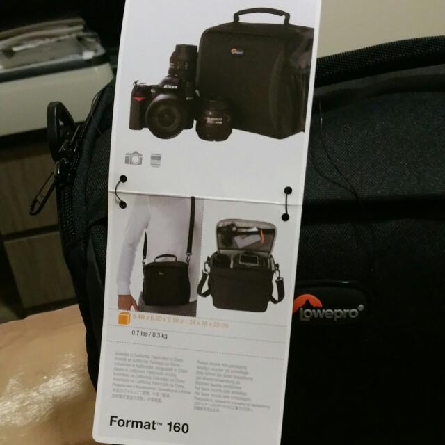 Lowepro Camera Bag Format 160, Photography, Photography Accessories ...