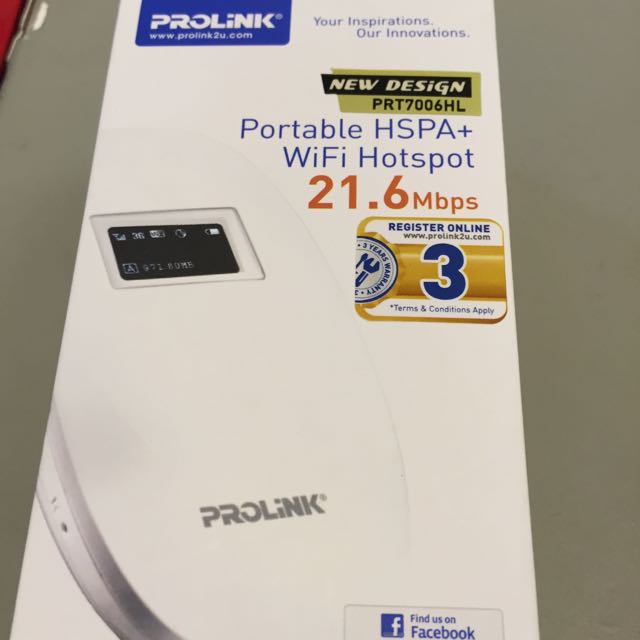 ProLink Portable Wifi Hotspot Mobile, Computers & Tech, Parts ...