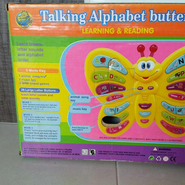 Preloved Talking Alphabet Butterfly Learning And Reading, Hobbies ...