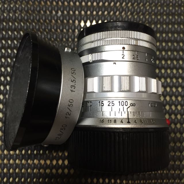Leica Summicron Rigid (Version 1) 50mm F2 with Original Hood ...