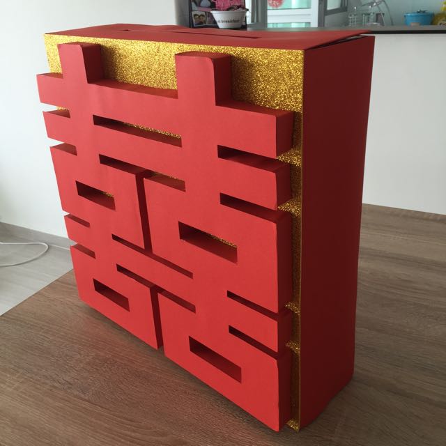 Ang Bao Box (Red Packet Box), Furniture & Home Living, Home Improvement ...