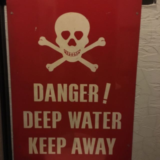 Enamel "Danger! Deep Water Keep Away" Sign, Hobbies & Toys, Memorabilia ...