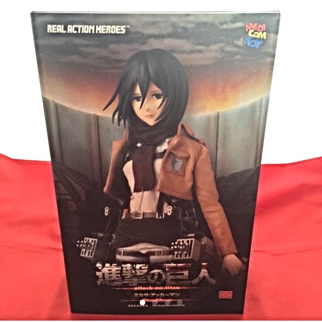 Set Of 3 Medicom (RAH) Attack On Titan 1/6 Scale Mikasa Ackerman / Eren ...