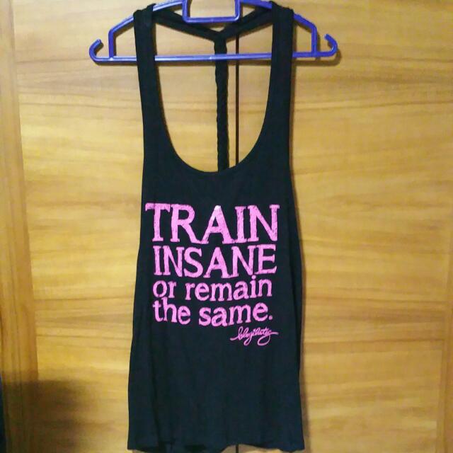 Blogilates Train Insane Or Remain The Same Tank top, Women's Fashion ...