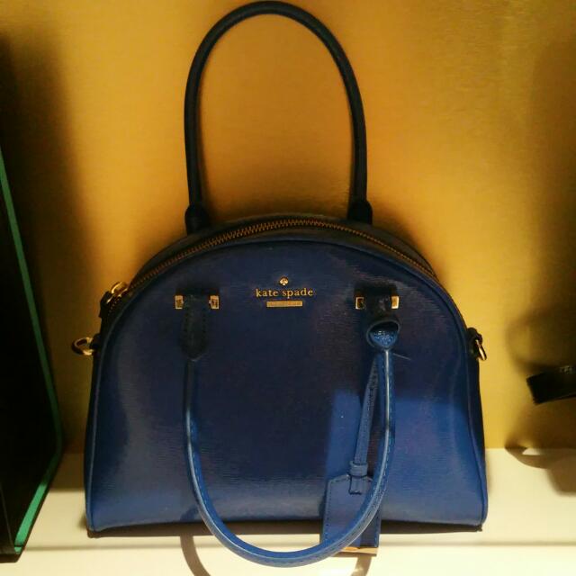 Kate Spade Cobalt Blue leather bag, Luxury, Bags & Wallets on Carousell