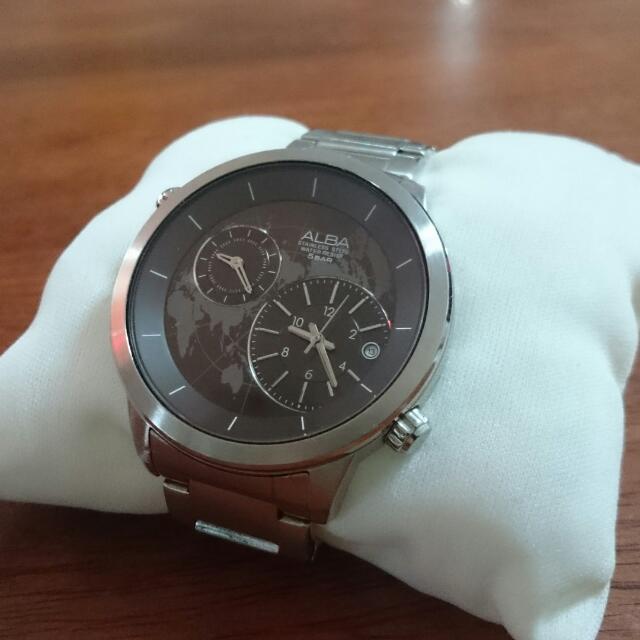 Alba Men DUAL TIME Watch By Seiko WWB6-X001, Men's Fashion, Watches ...