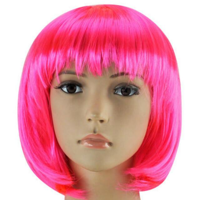 Halloween BN Neon Pink Wig, Women's Fashion, Watches & Accessories ...