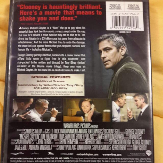 Code 1 DVD - Michael Clayton (George Clooney), Hobbies & Toys, Music ...