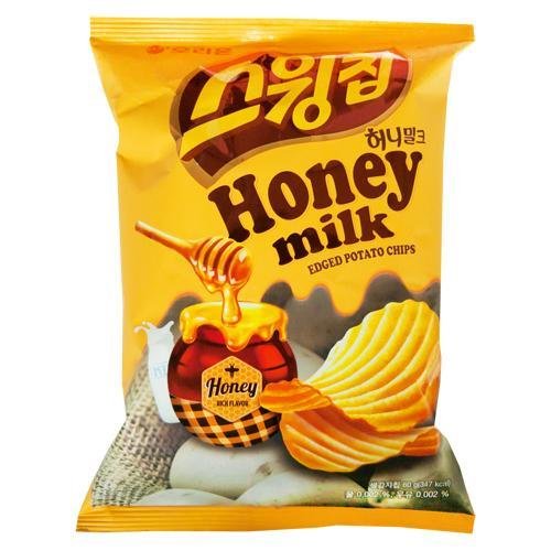 Korean Orion Honey Milk Flavor Swing Chips 124g, Bulletin Board ...