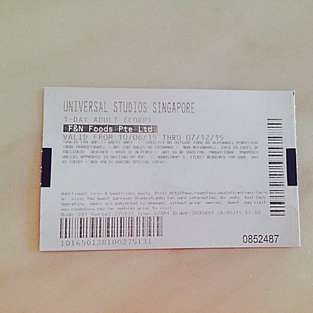 USS 1-day Adult Tickets, Tickets & Vouchers, Event Tickets on Carousell