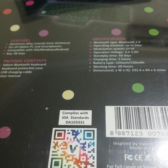 valore foldable Bluetooth keyboard, Health & Nutrition, Health Monitors ...