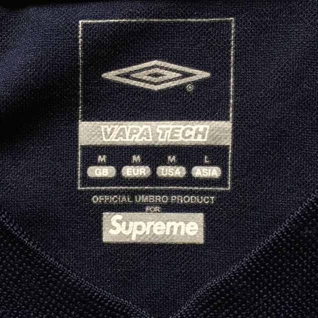 Supreme x Umbro Jersey Navy Medium, Men's Fashion, Activewear on Carousell